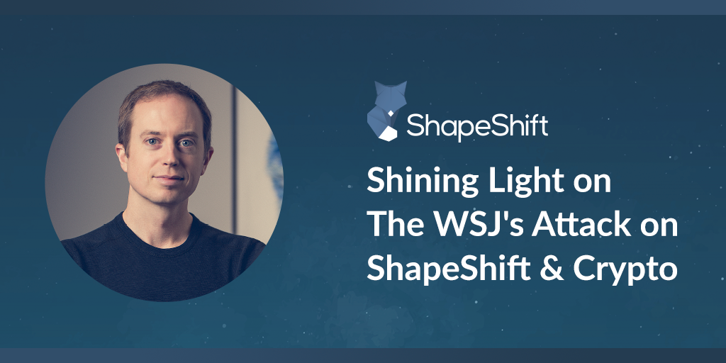 Shapeshift Ceo Erik Voorhees Denies Wsjs Money Laundering Allegations